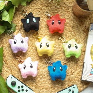 Super Mario Galaxy Luma Plush Keychain | Handmade | Multiple Colors ...