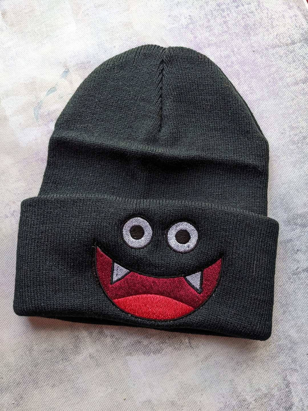 Dragon Quest Dracky Face Beanie Embroidered Gamer Gift Retro Game Merch ...