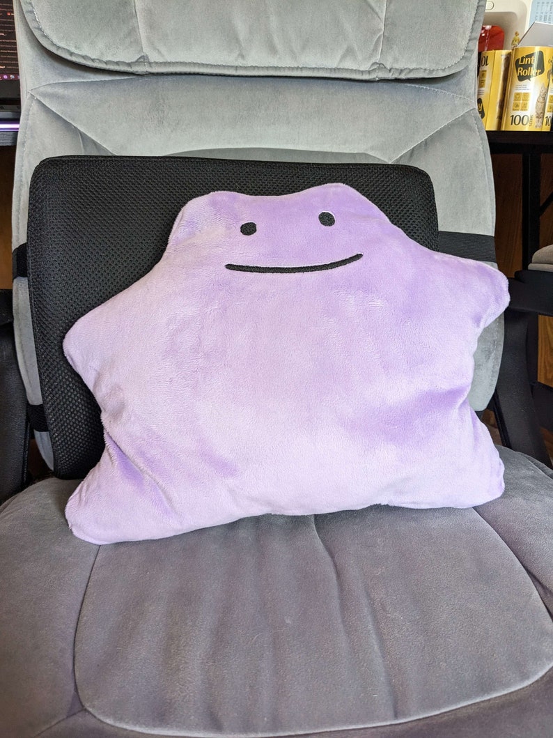 Ditto Plush Pillow: Handmade 14" X 8" Pillow for Pokemon Fans and ...