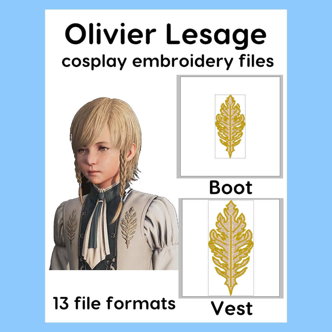 Olivier Lesage Final Fantasy XVI Cosplay Embroidery Files - Etsy