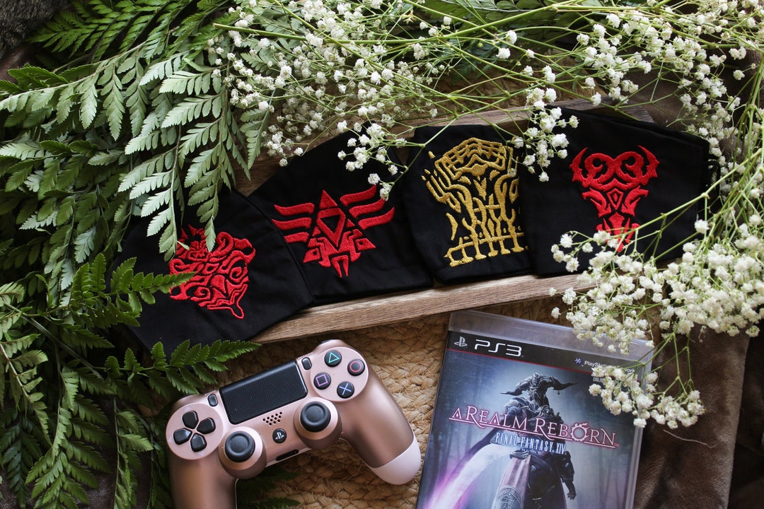 Final Fantasy XIV Ascian Glyph Mask: Customizable 5" X 8" Embroidered ...