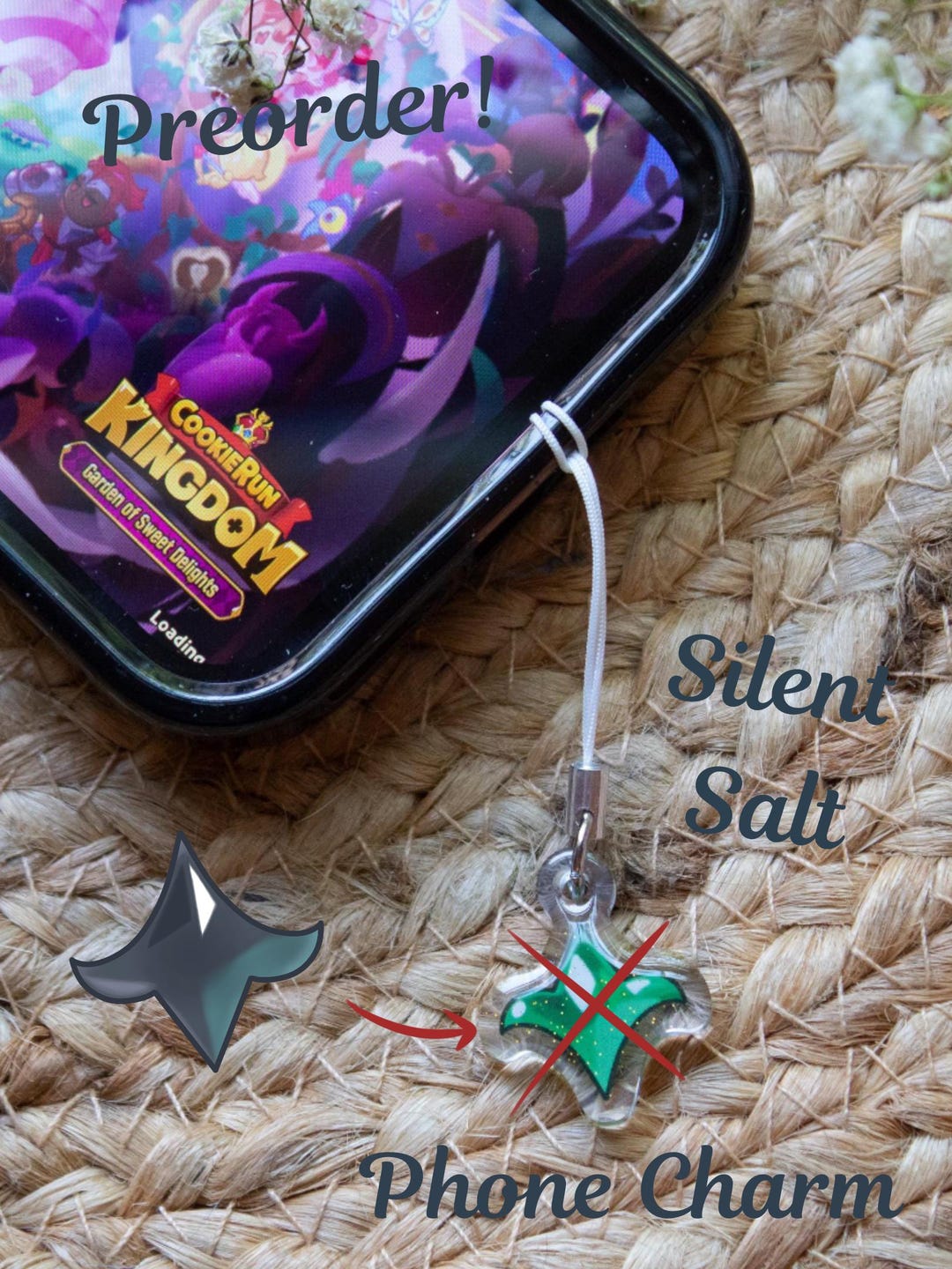 Cookie Run Kingdom Silent Salt Beast Jam Acrylic Phone Charm: 1" Phone ...