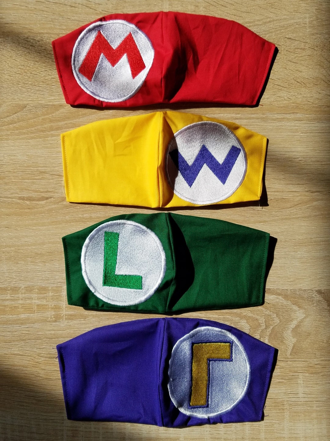 Super Mario-inspired Embroidered Face Masks - Etsy