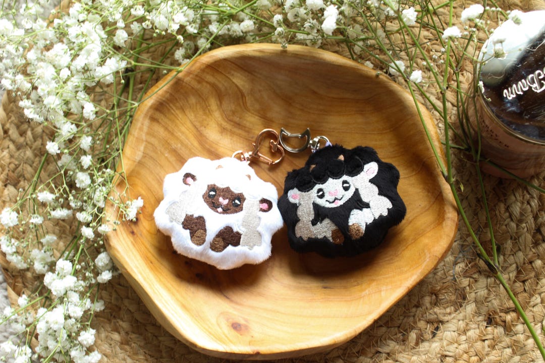 Handmade Wooloo Plush Keychains: 3.5" Keychains for Pokemon Fans and ...