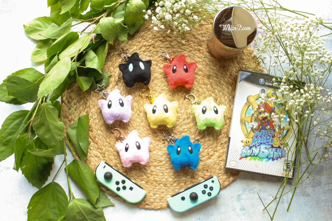 Super Mario Galaxy Luma Plush Keychain | Handmade | Multiple Colors ...