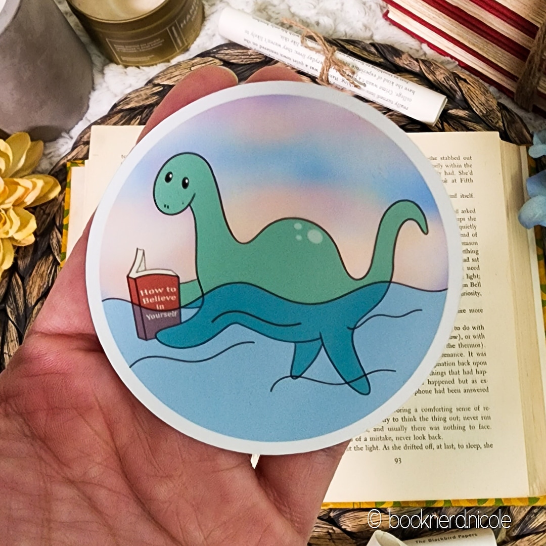 Nessie Sticker - Champ Sticker - Book Lover Sticker/ Reader Sticker ...