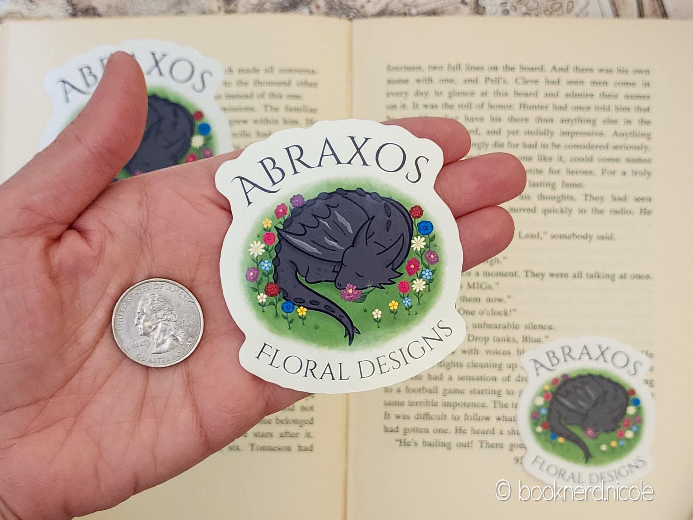 Abraxos Floral Design Sticker OFFICIALLY LICENSED Sarah J - Etsy