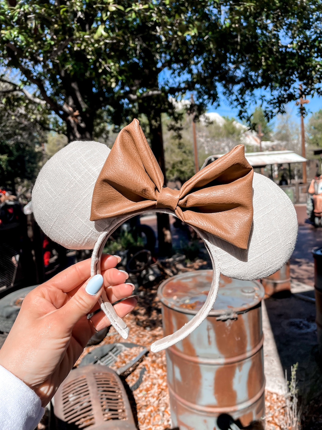 Neutral Leather Mouse Ears - Etsy