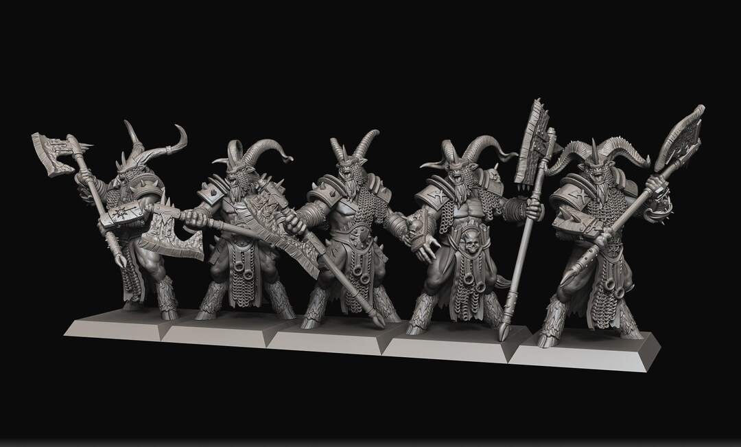 Beastmen Longhorn, Raven Twin Miniatures Official - Etsy