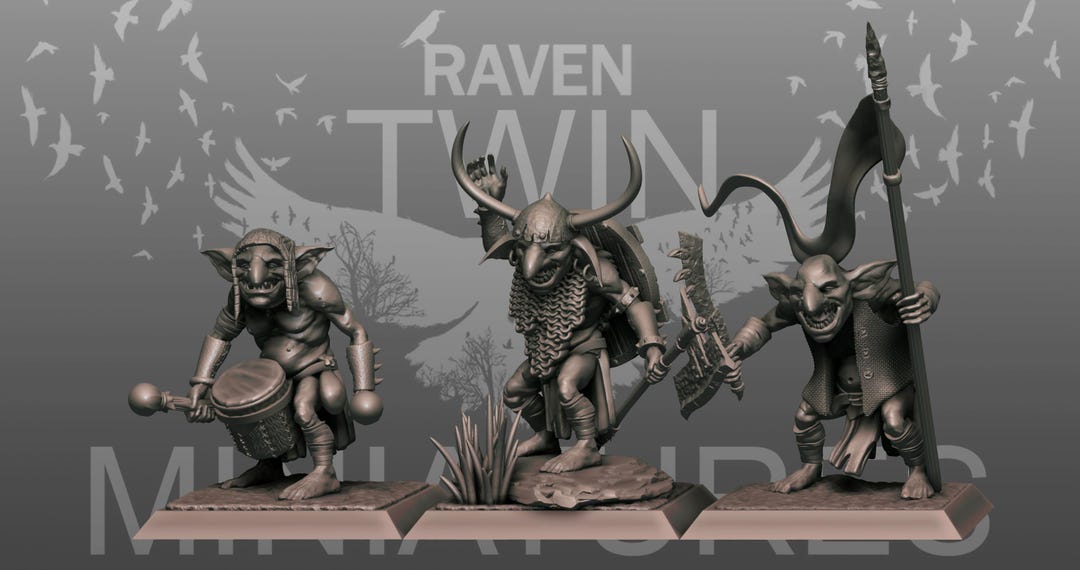 Ogres Goblin Ogres, Commanders, Raven Twin Miniatures Official - Etsy