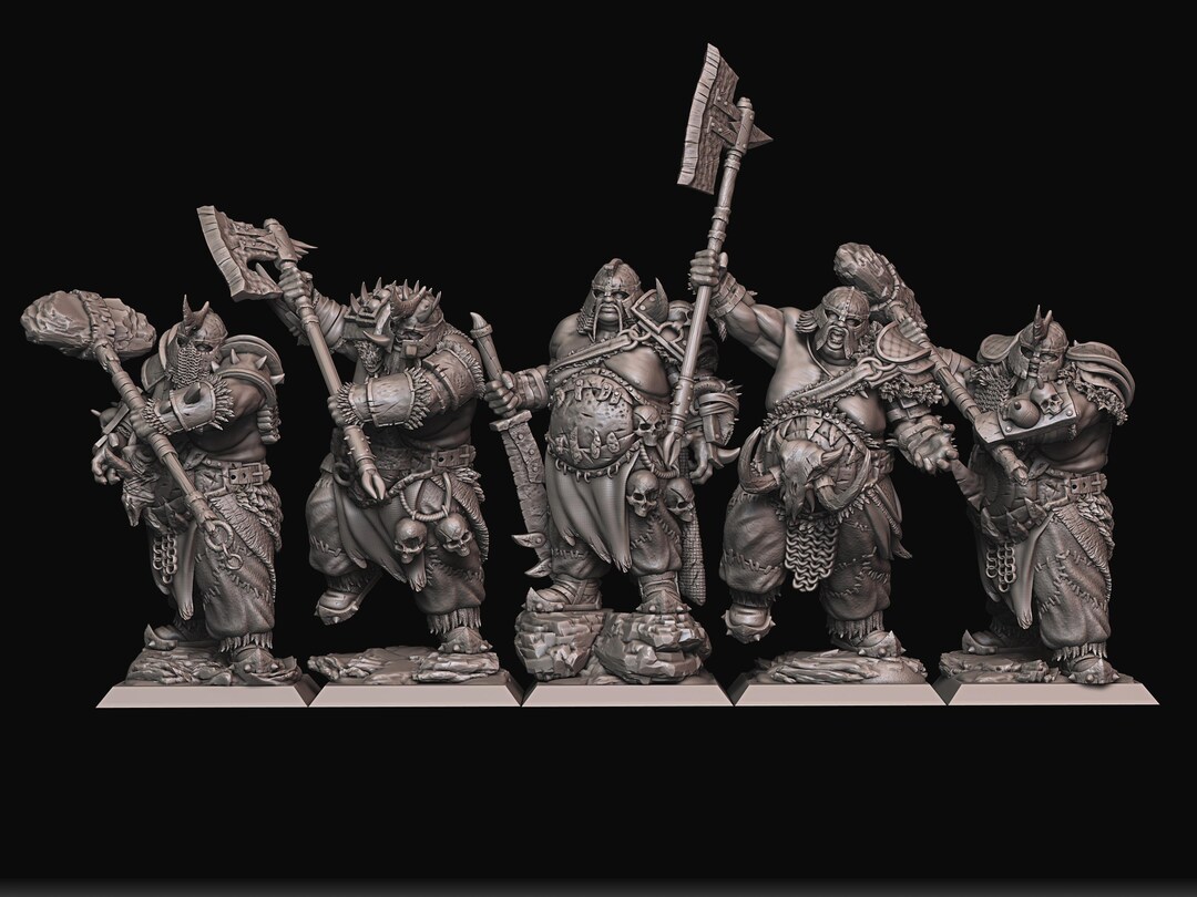 Ogres Armoured Ogre Mercenary, Massive Two-handed Weapons, Raven Twin ...