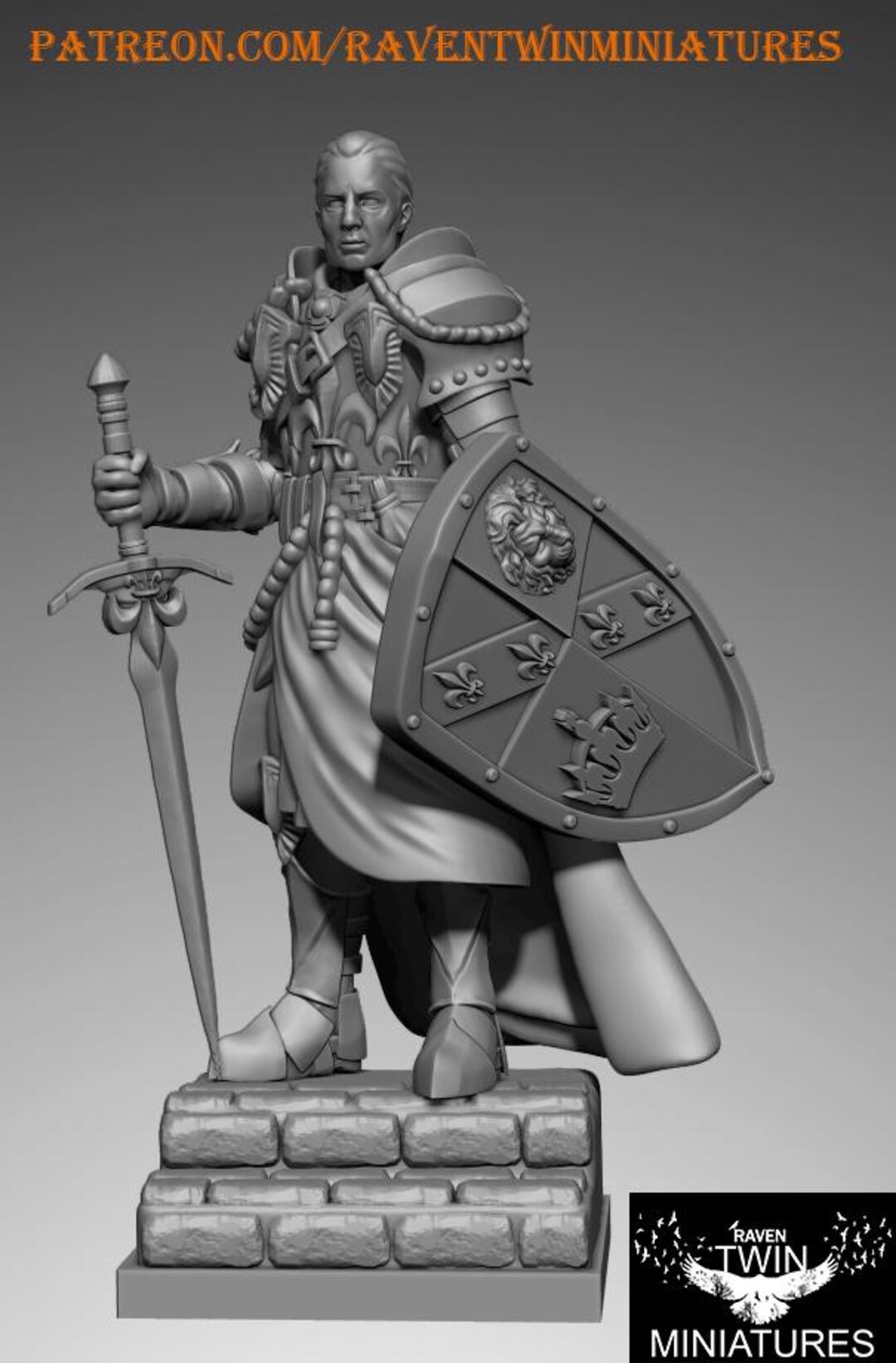 Arthurian Knights Duke on Foot, Raven Twin Miniatures Official - Etsy