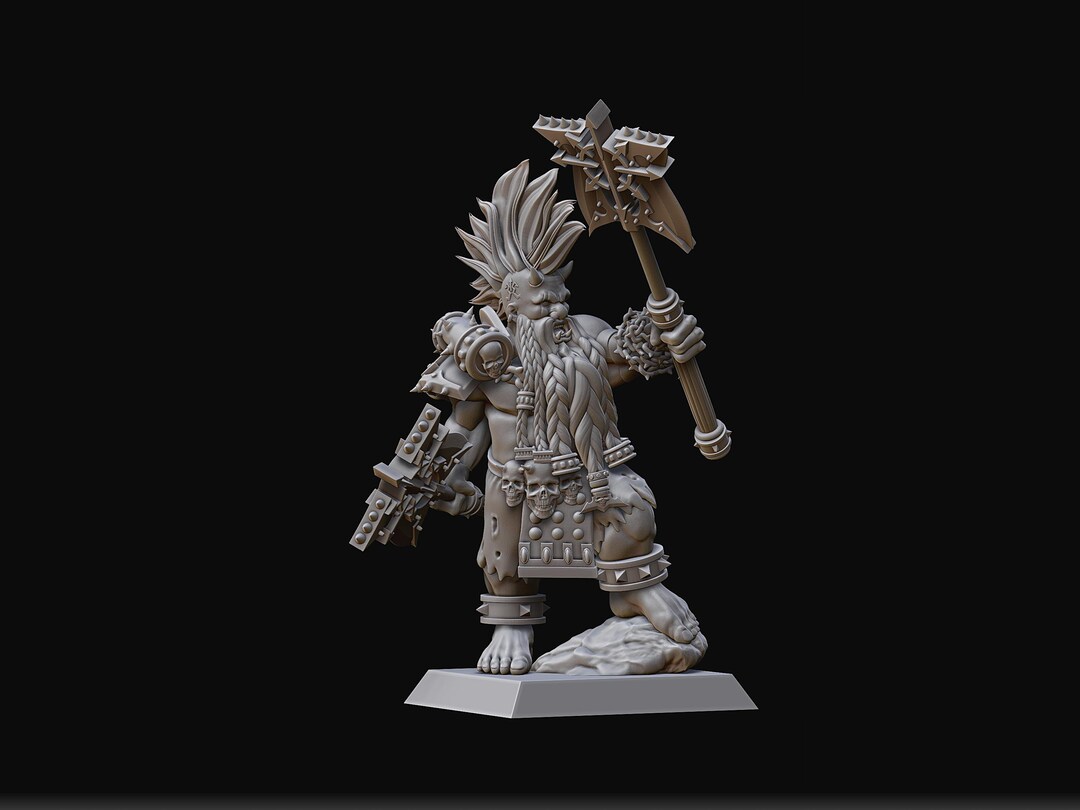 Infernal Dwarves Infernal Dwarf Slayer Hero , Raven Twin Miniatures ...