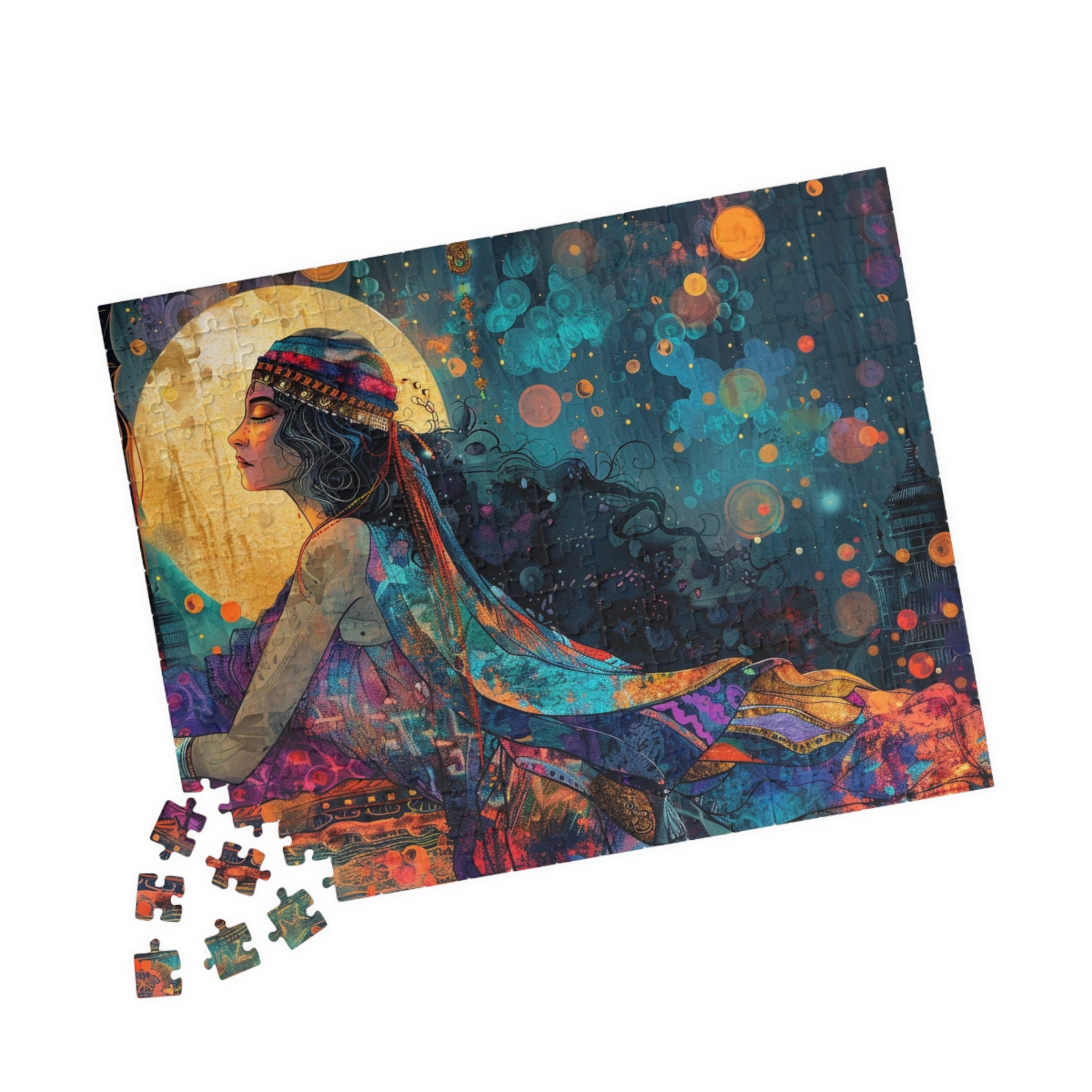 Moon Goddess Jigsaw Puzzle Magical Art Family Fun Unique Decoration ...