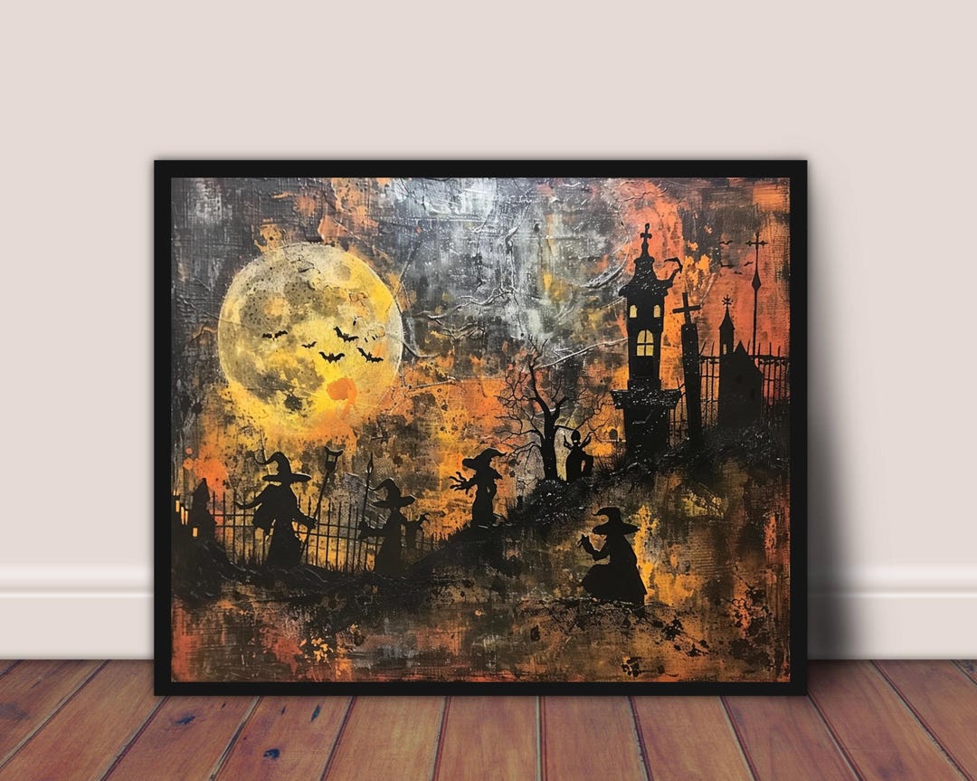 Printable "nighttime Rituals" Wall Art Painting Magical Fantasy Haunted ...