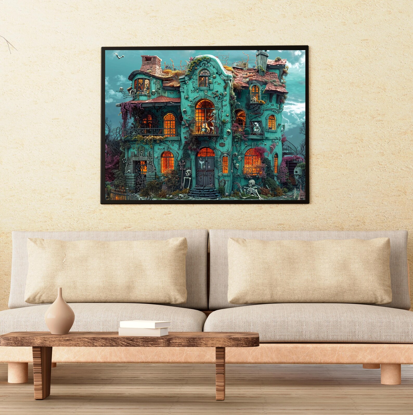 Printable "spooky Manor" Wall Art Painting Magical Fantasy Haunted ...