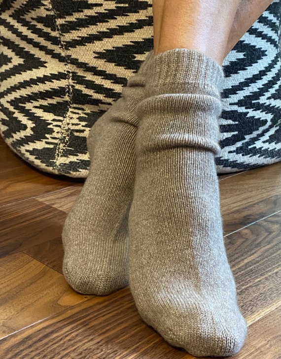 Cashmere Bed Socks Thermal Soft Thick Warm Cushioned Handmade - Etsy