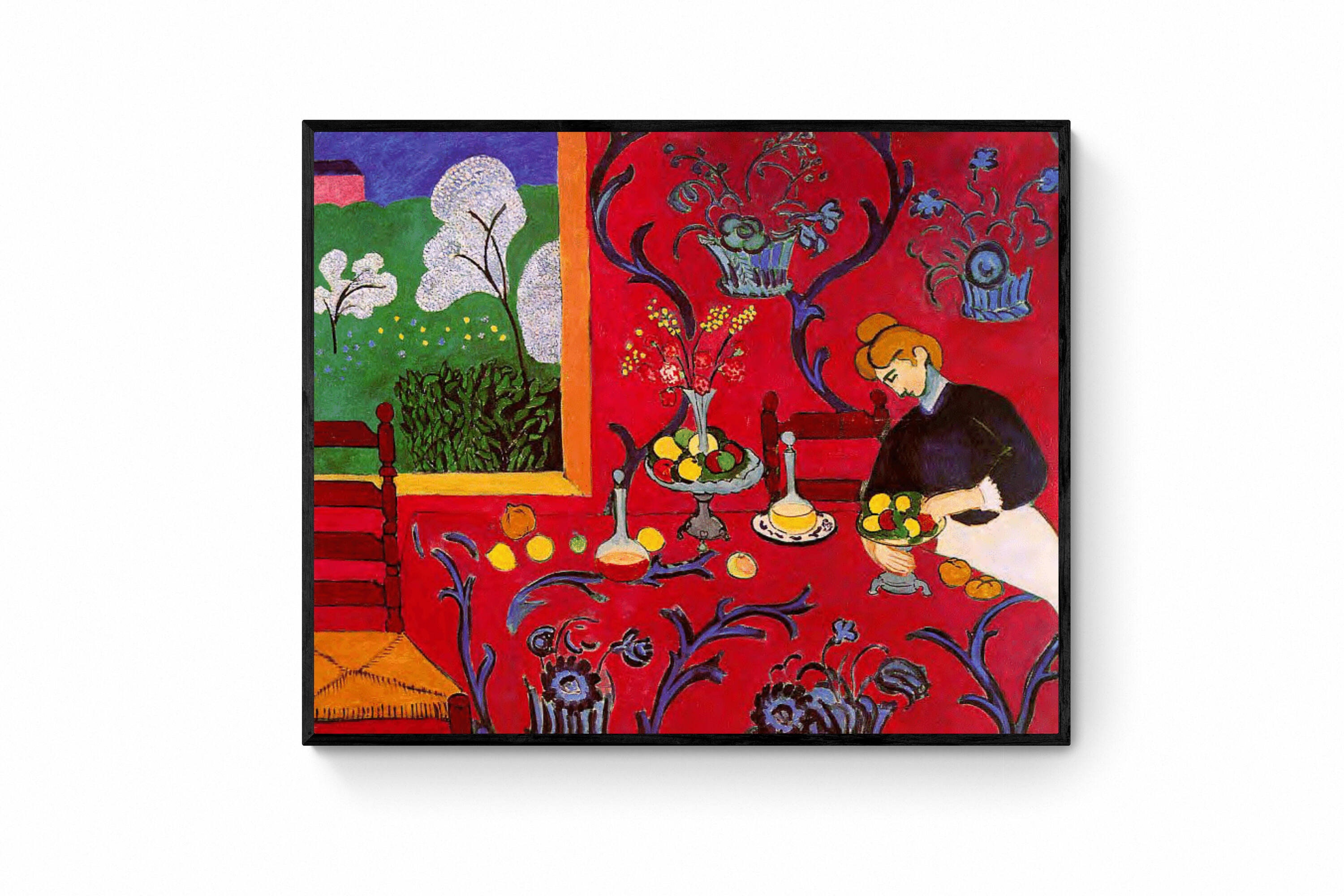Henri Matisse La Desserte Rouge 1908 , Matisse Print, Poster Matisse ...
