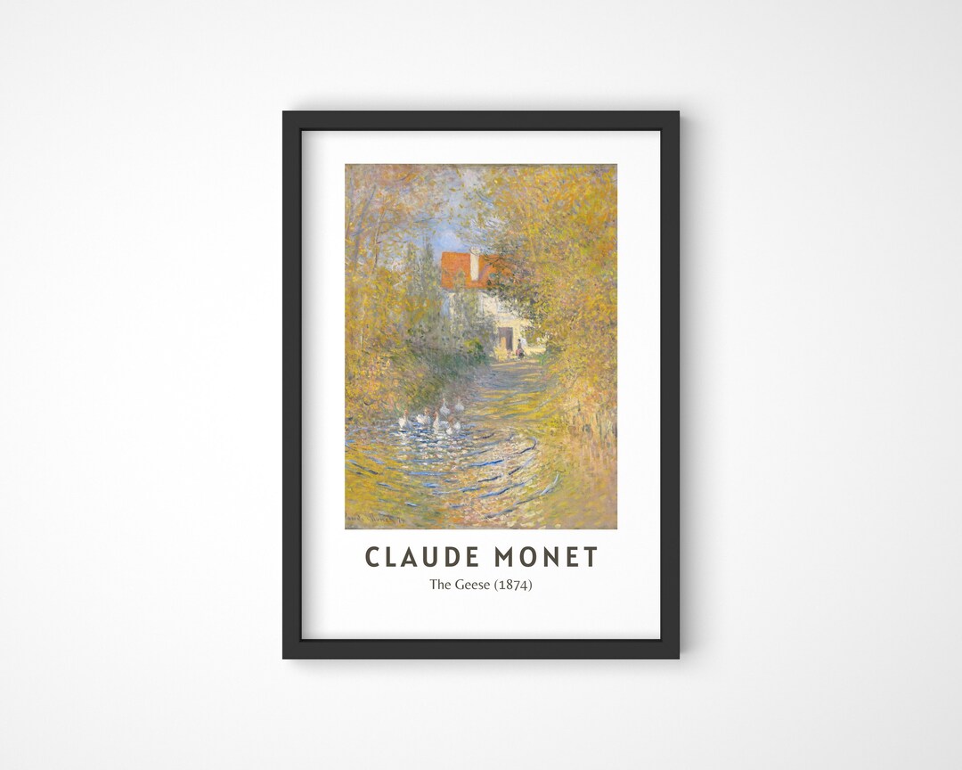 Claude Monet the Geese 1847 Claude Monet Poster Farmhouse - Etsy