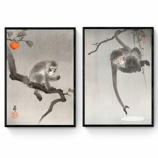 Monkey Art Print - Etsy
