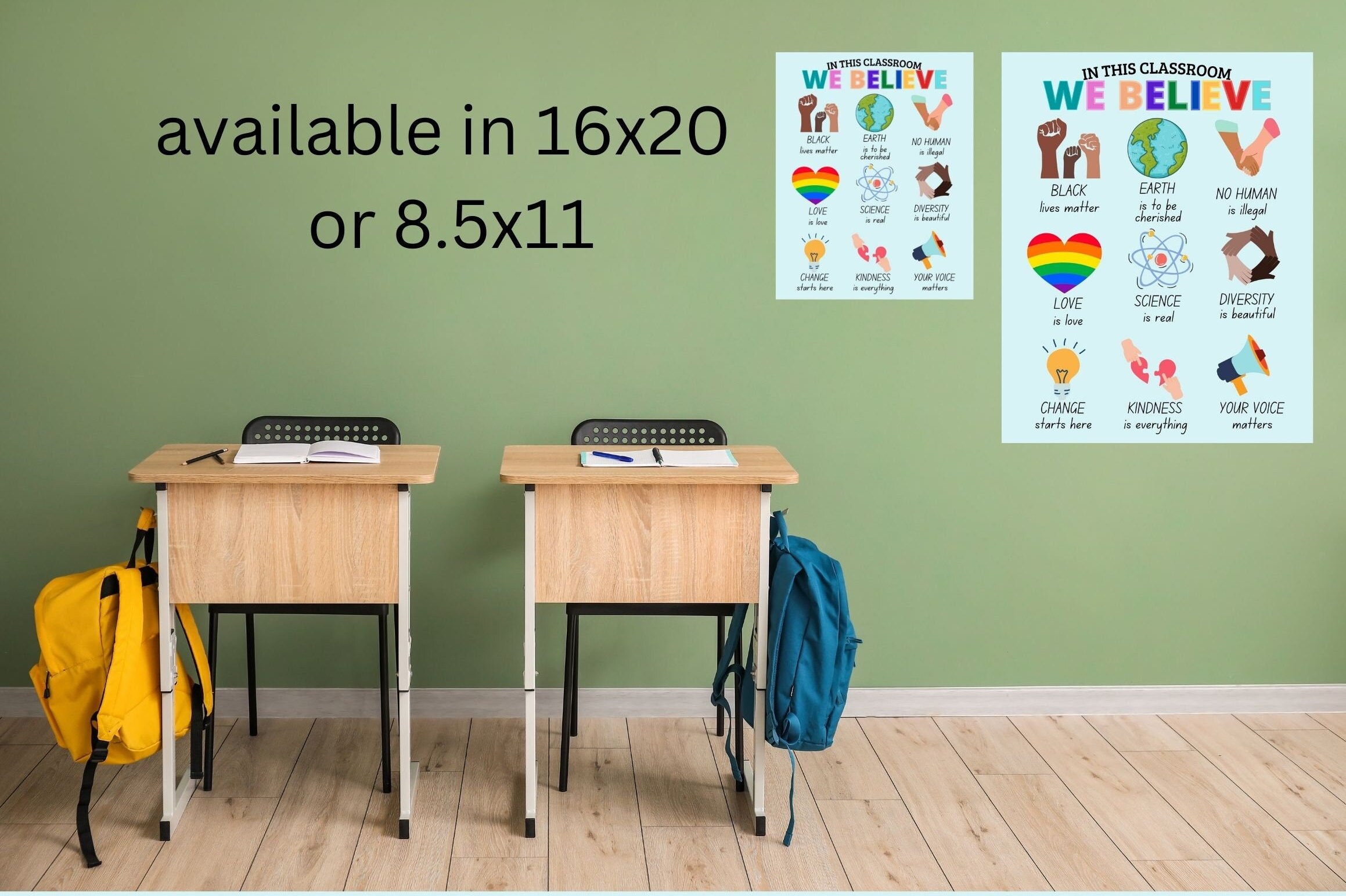 In This Classroom We Believe Printable Download in 2 Sizes Classroom ...