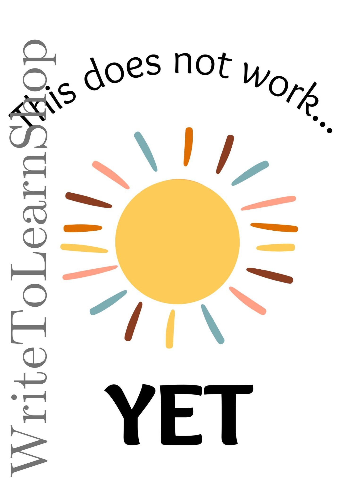 Digital Boho Rainbow Power of yet Poster Set- Growth Mindset, Classroom ...