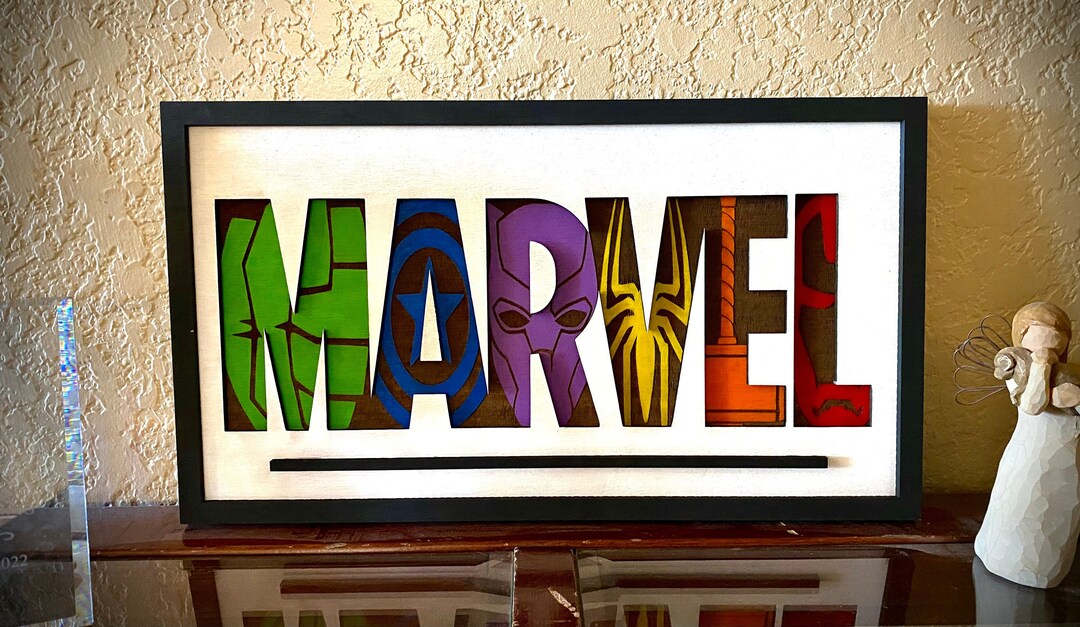MARVEL/AVENGERS Layered Wooden Wall Hanging - Etsy