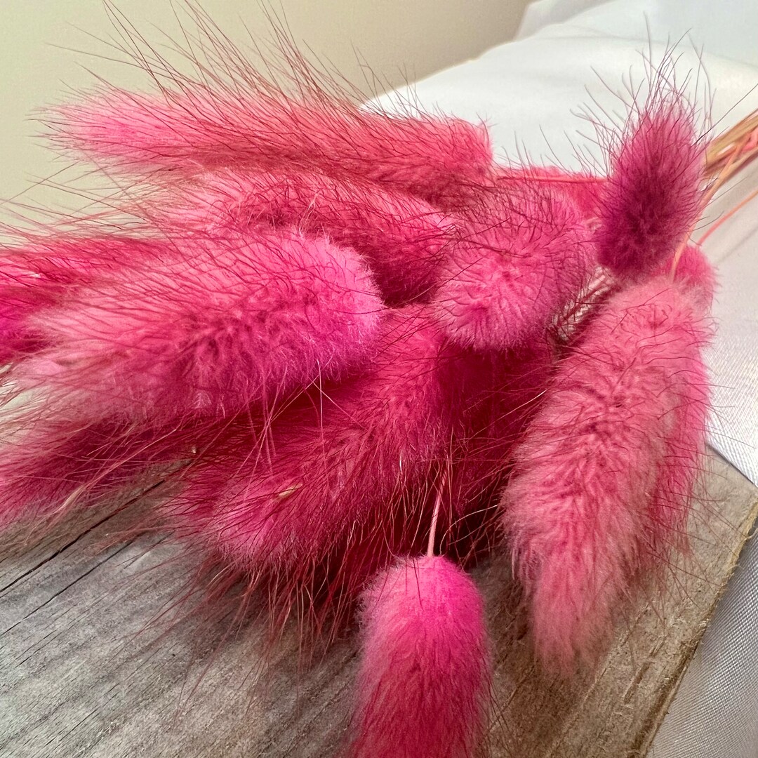 RASPBERRY PINK BUNNY Tails - Etsy UK