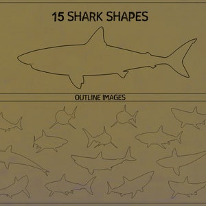 Shark Pack Clipart, Shark Clipart, Sharks, Shark Silhouette, Cartoon ...