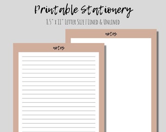Printable Stationery, Printable Note Pages, Note Paper, Writing Pages ...