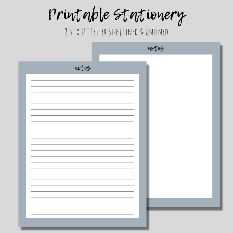 Printable Stationery, Printable Note Pages, Note Paper, Writing Pages ...