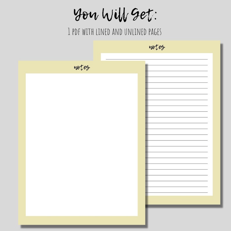 Printable Stationery, Printable Note Pages, Note Paper, Writing Pages ...