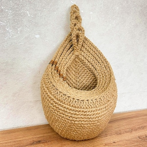 Jute Wall Hanging Basket: Rustic Farmhouse Wall Decor, Storage ...
