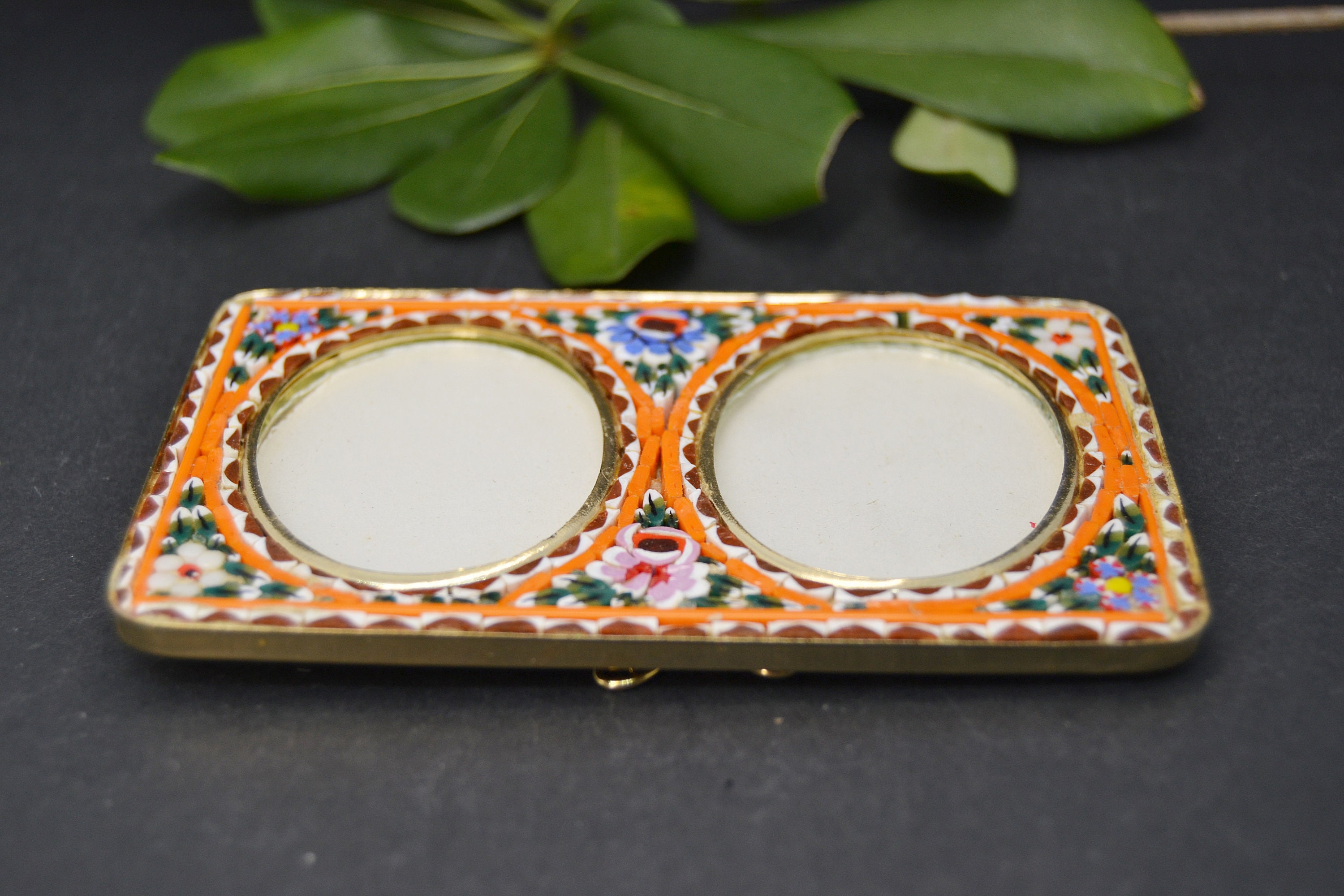Micro Mosaic Frame, Double Photo Frame, Small Photo Frame, Italian ...