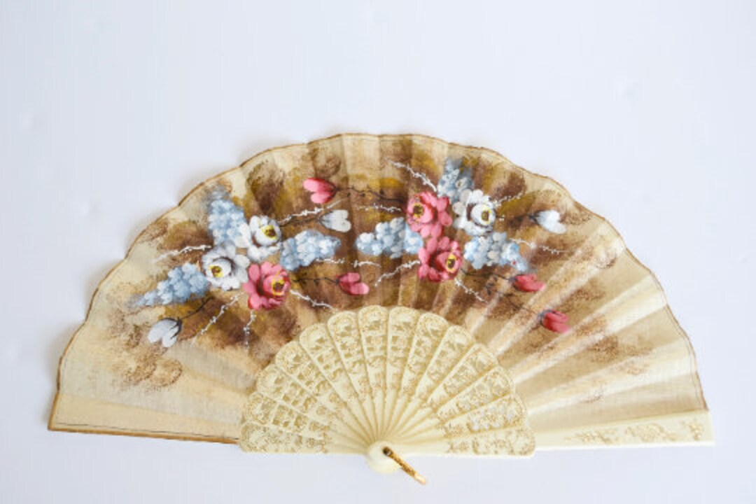 Flamenco Fan, Spanish Hand Drawing Fan, Spanish Art, Vintage Fan, Woman ...
