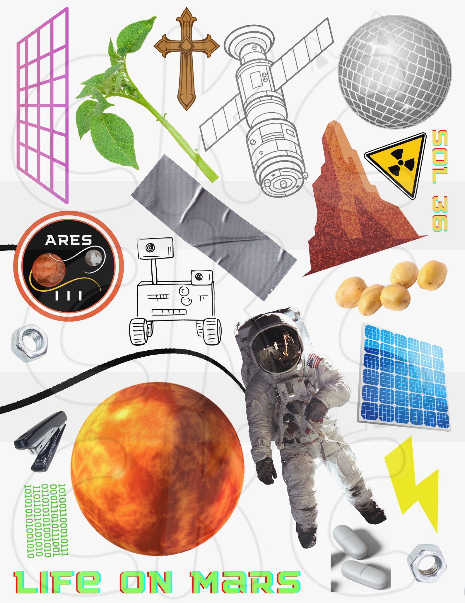 Life on Mars Collage Kit, Digital Download, the Martian, Instant ...