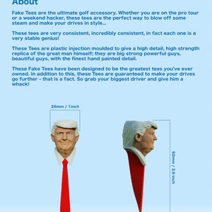 Donald Trump Golf Tees Hand Painted set of 3 Big, Strong, Beautiful ...