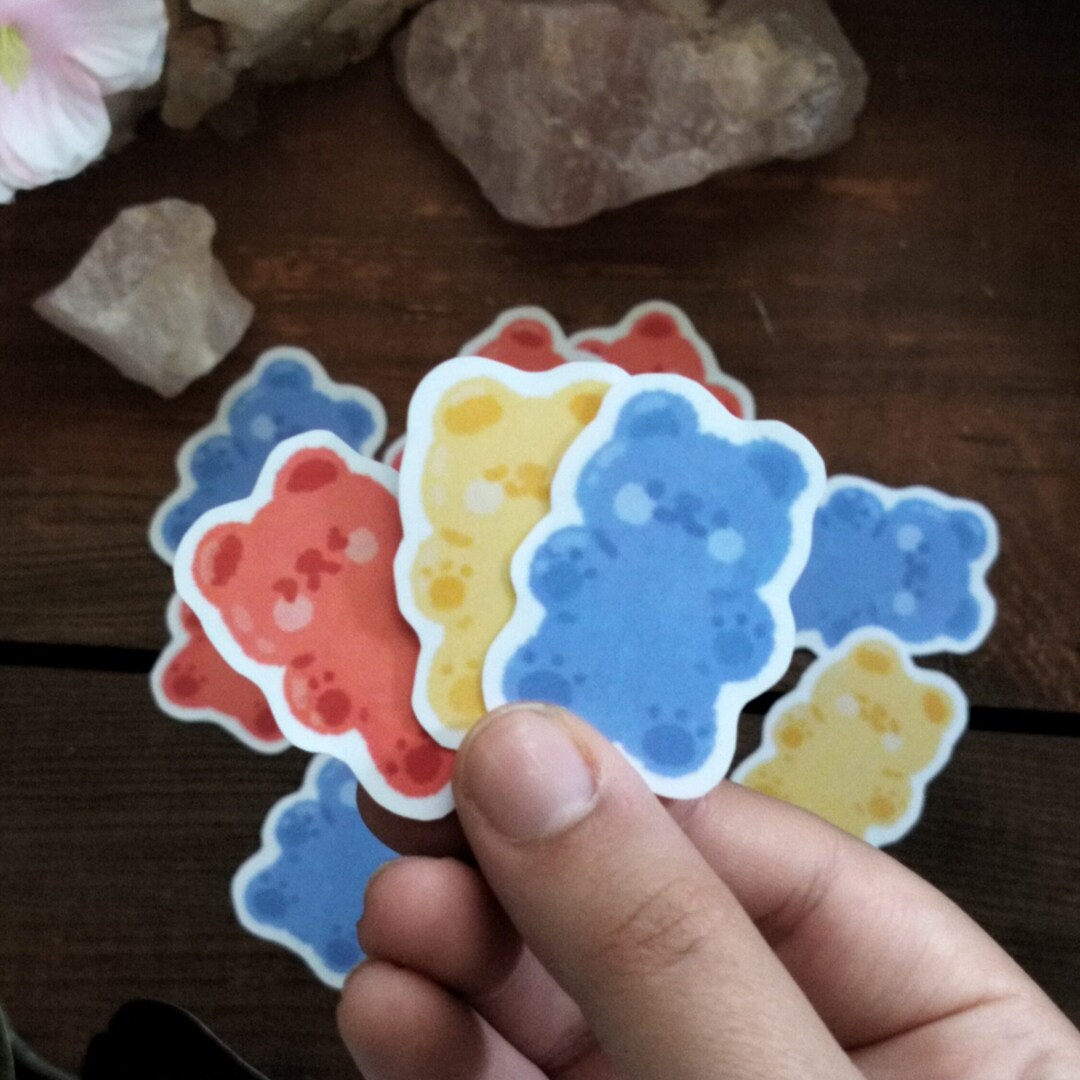 Gummy Bears Gummy Bear Stickers Cute Cute Gummy Bear Stickers Clowncore ...