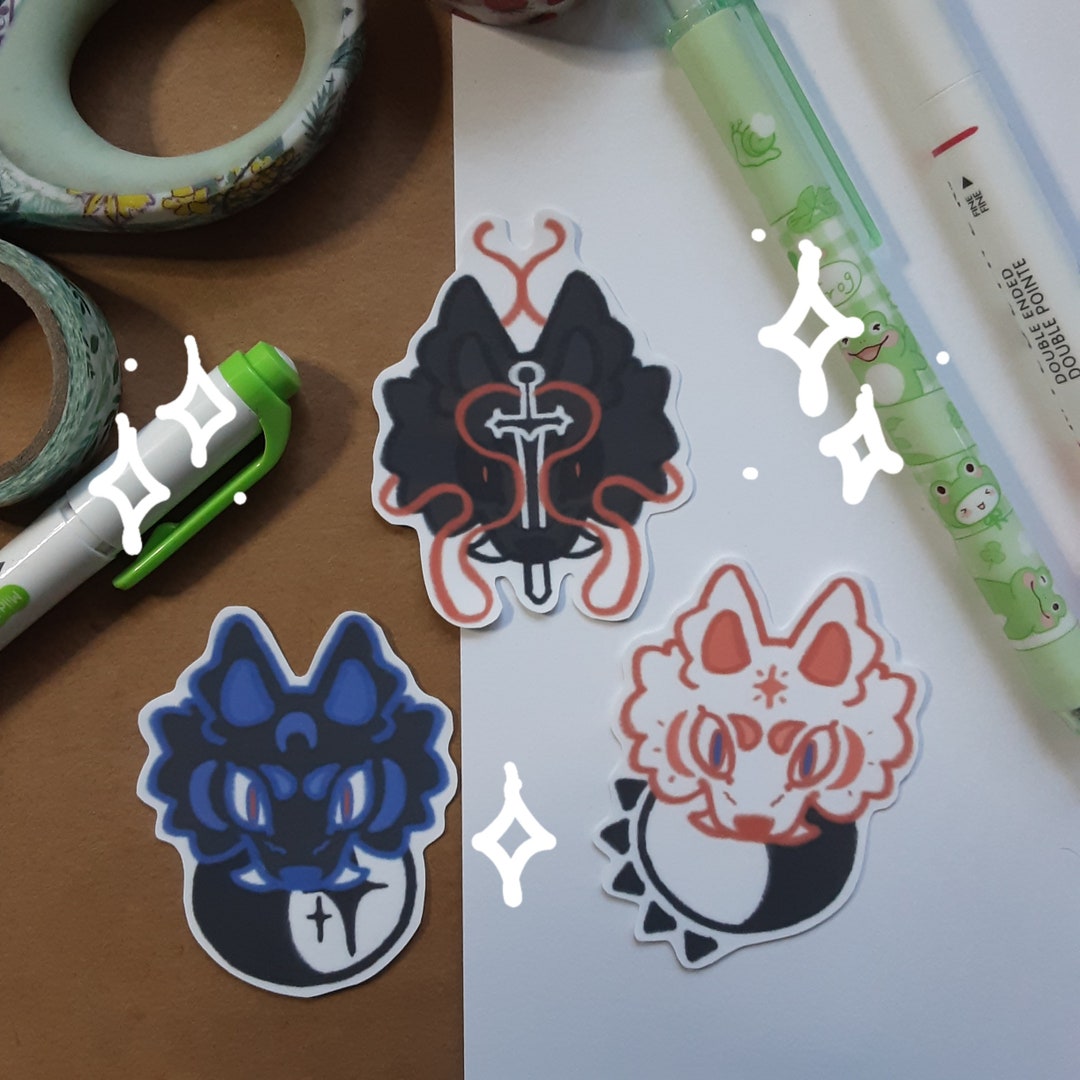 Fenrir Fenrir Sticker Skoll and Hati Norse Mythology - Etsy
