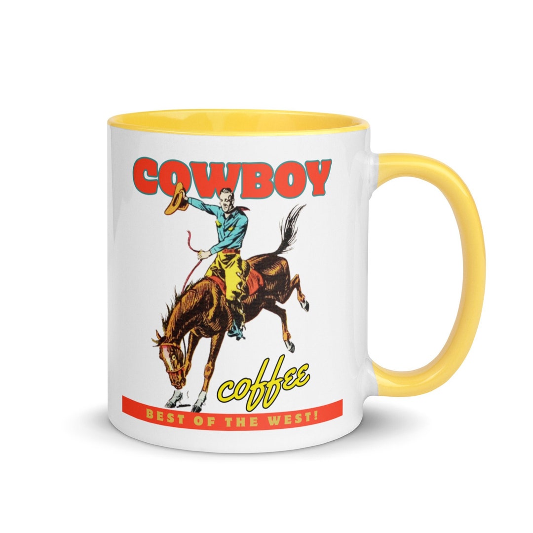 Cowboy Coffee Mug, Best of the West, Vintage Style, 11 Oz. - Etsy