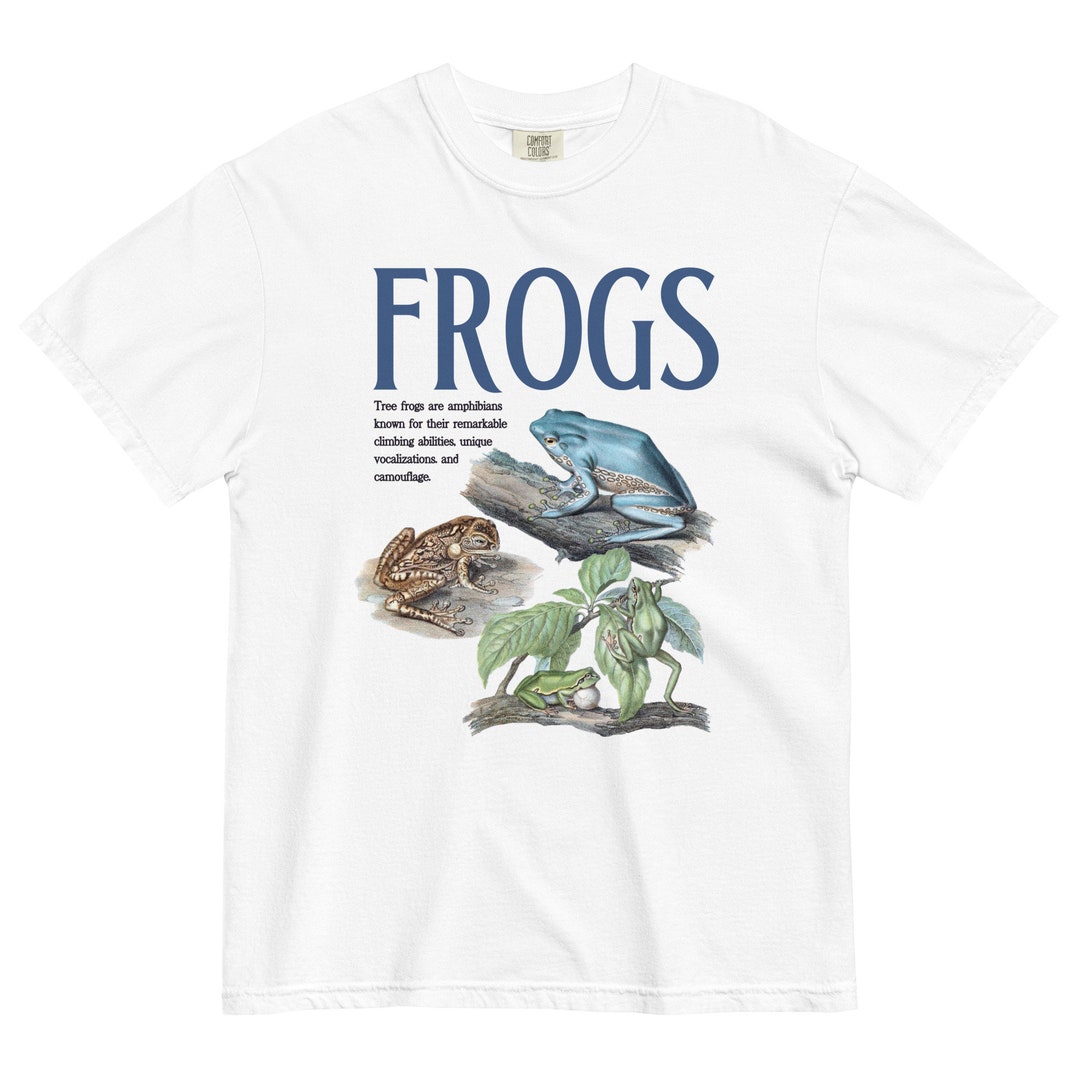 Tree Frog T-shirt, Frog Information, Vintage Style Science Tee, Nature ...
