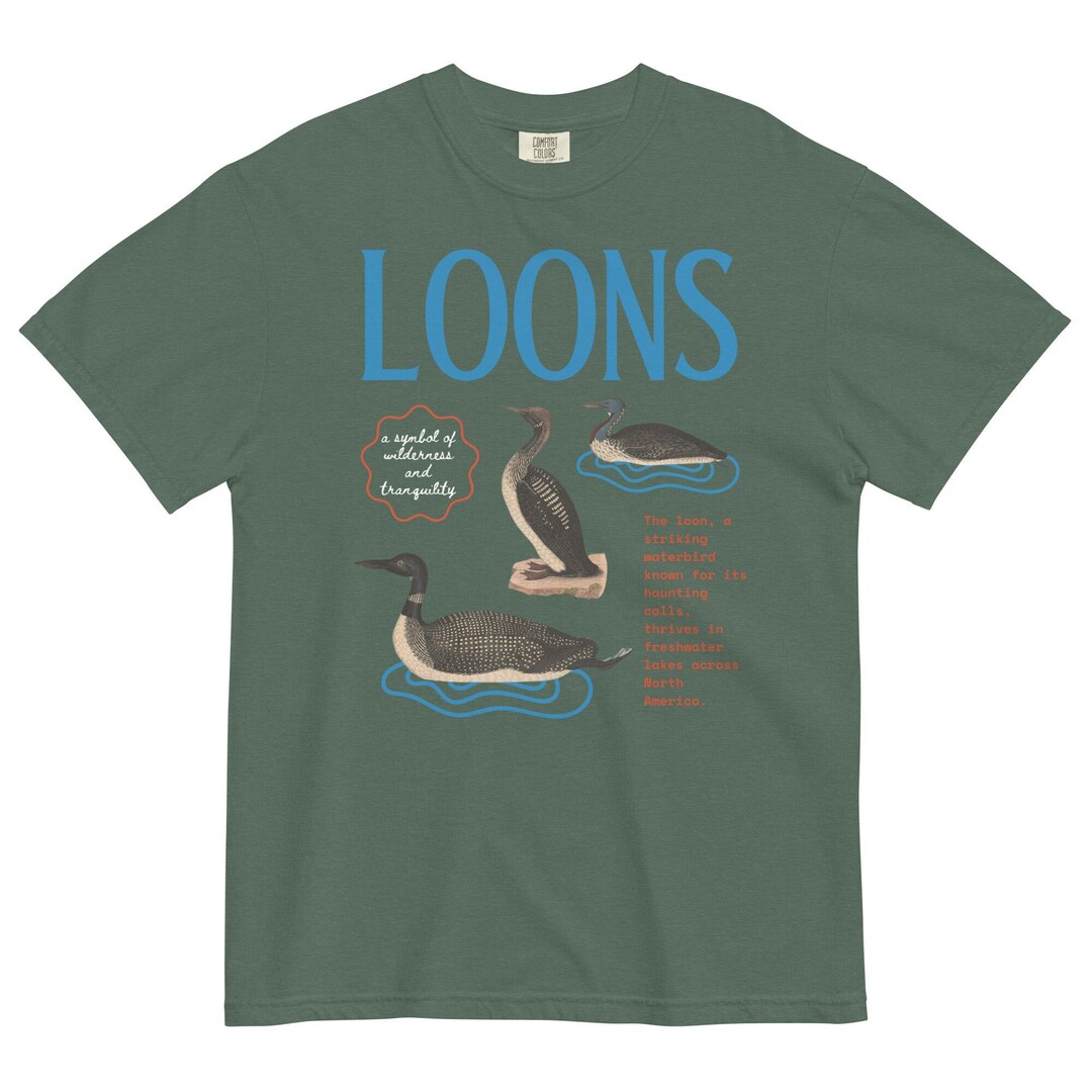 Loon T-shirt, Loons of North America, Common Loon, Nature Lover, Bird ...