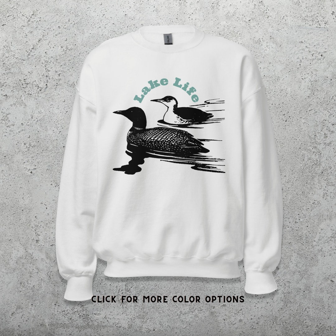 Lake Life Loon Sweatshirt, Vintage Style, Gildan, Unisex Sweatshirt ...