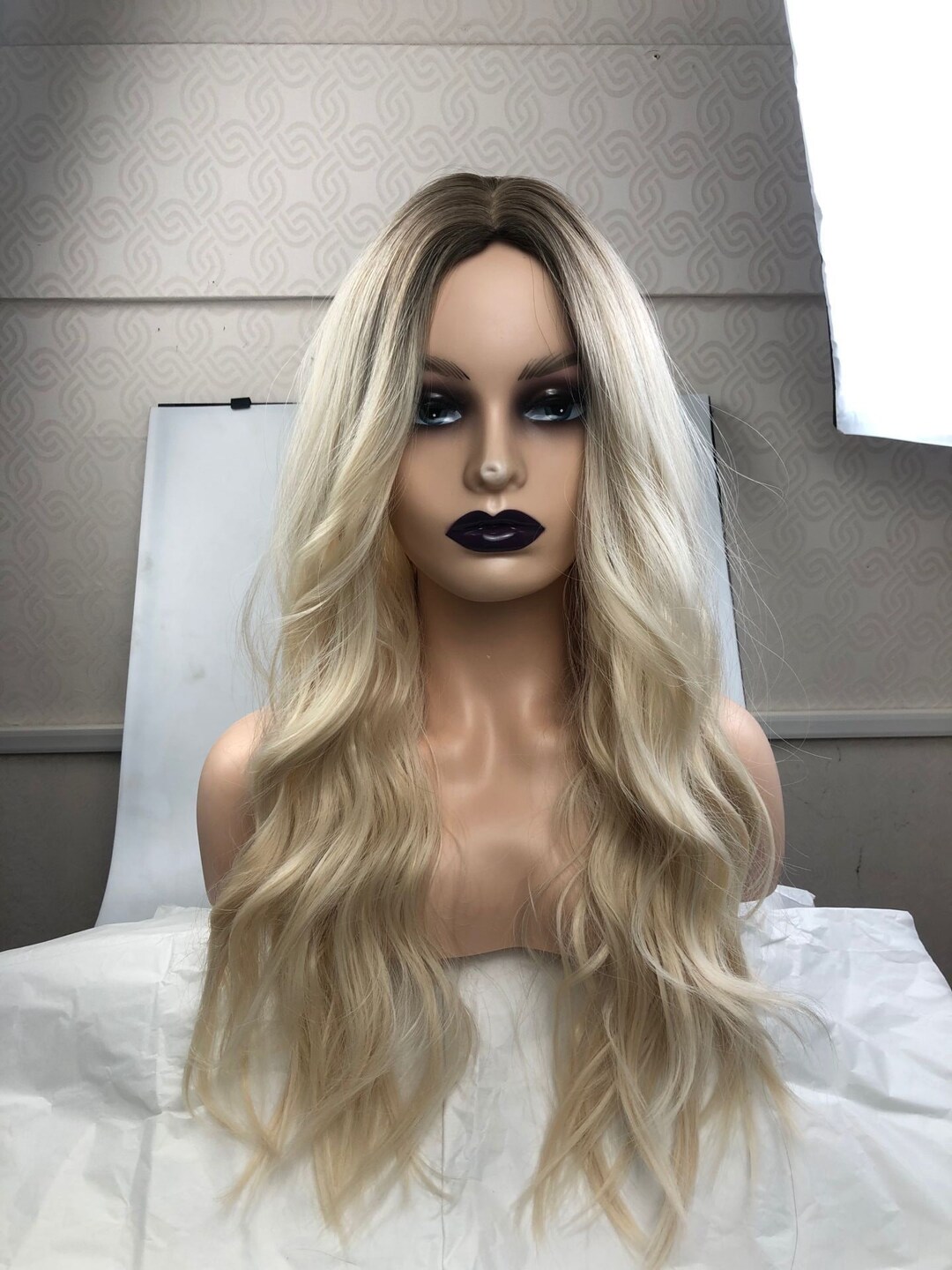 Female Wigs Curly Wig Ombre Wigs Women Wigs Long Wave Wigs Synthetic ...