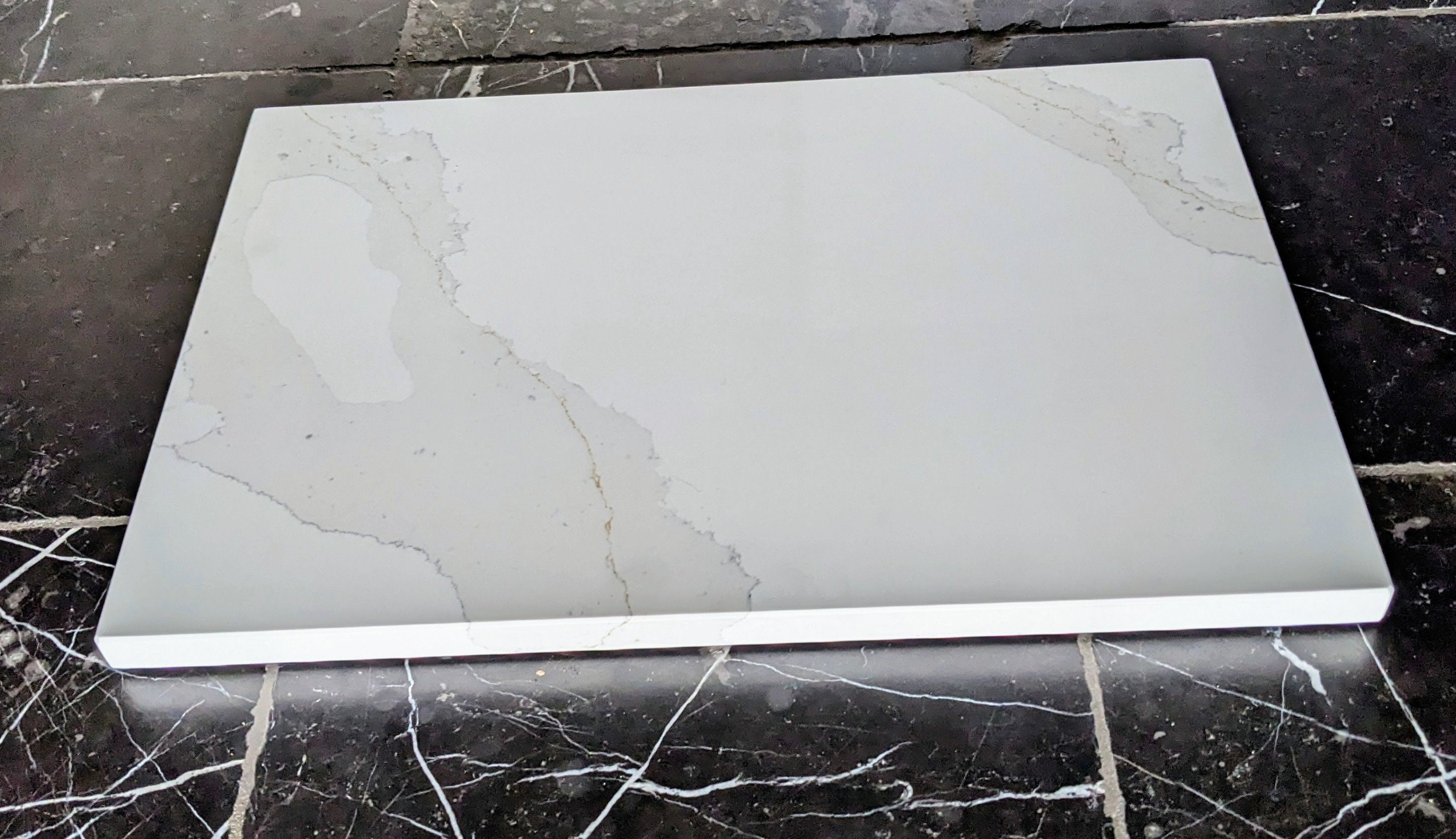 Large White Grey Gold Calacatta Gold Vagli Quartz Chopping - Etsy