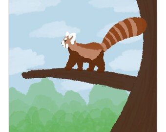 Red Panda Thank You Card 'thank You Very Much' Cute - Etsy