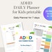 Printable Daily Planner for Kids, ADHD Kids Daily Planner, Kids Daily ...