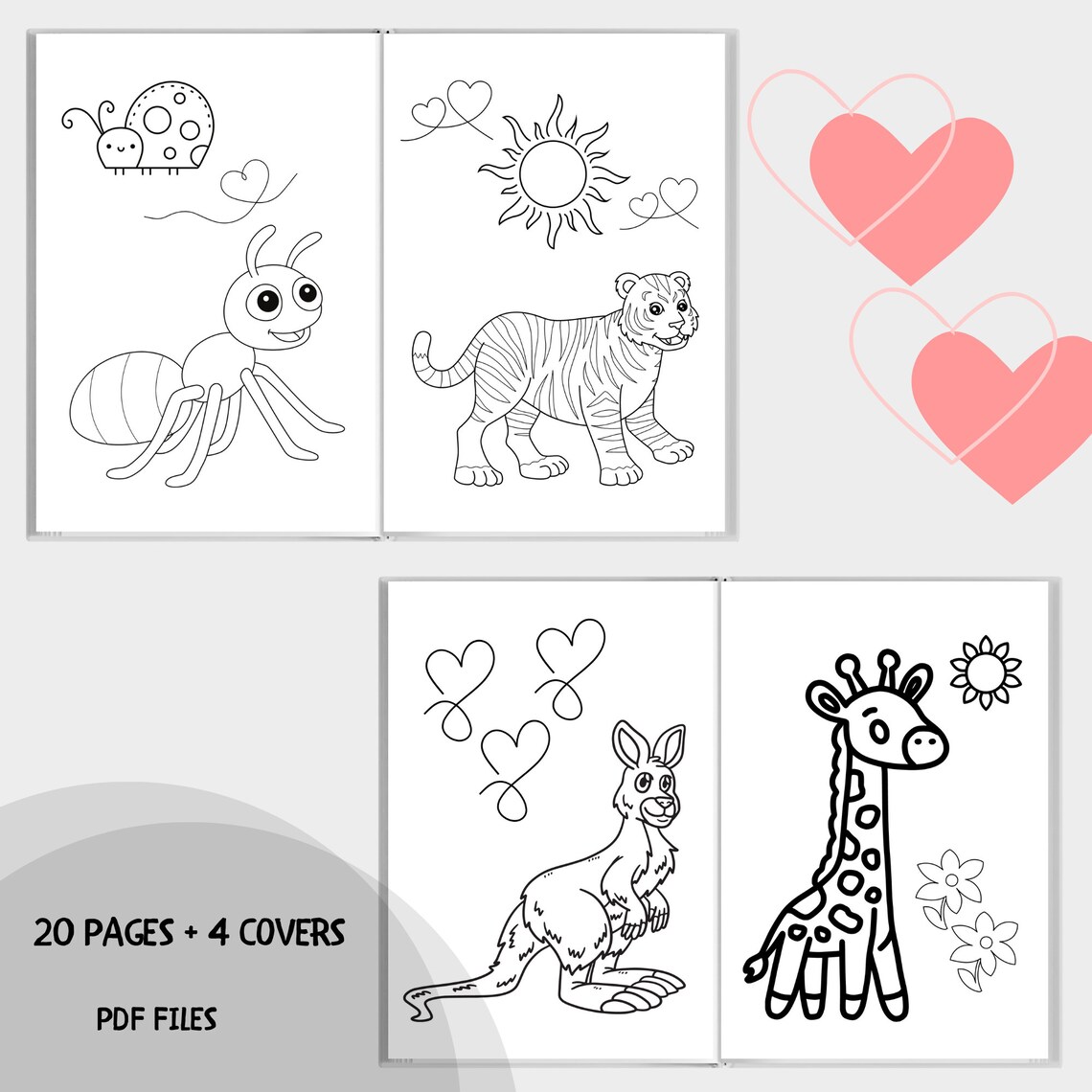 Coloring Pages for Kids, Printable Safari Animals, Coloring Book ...