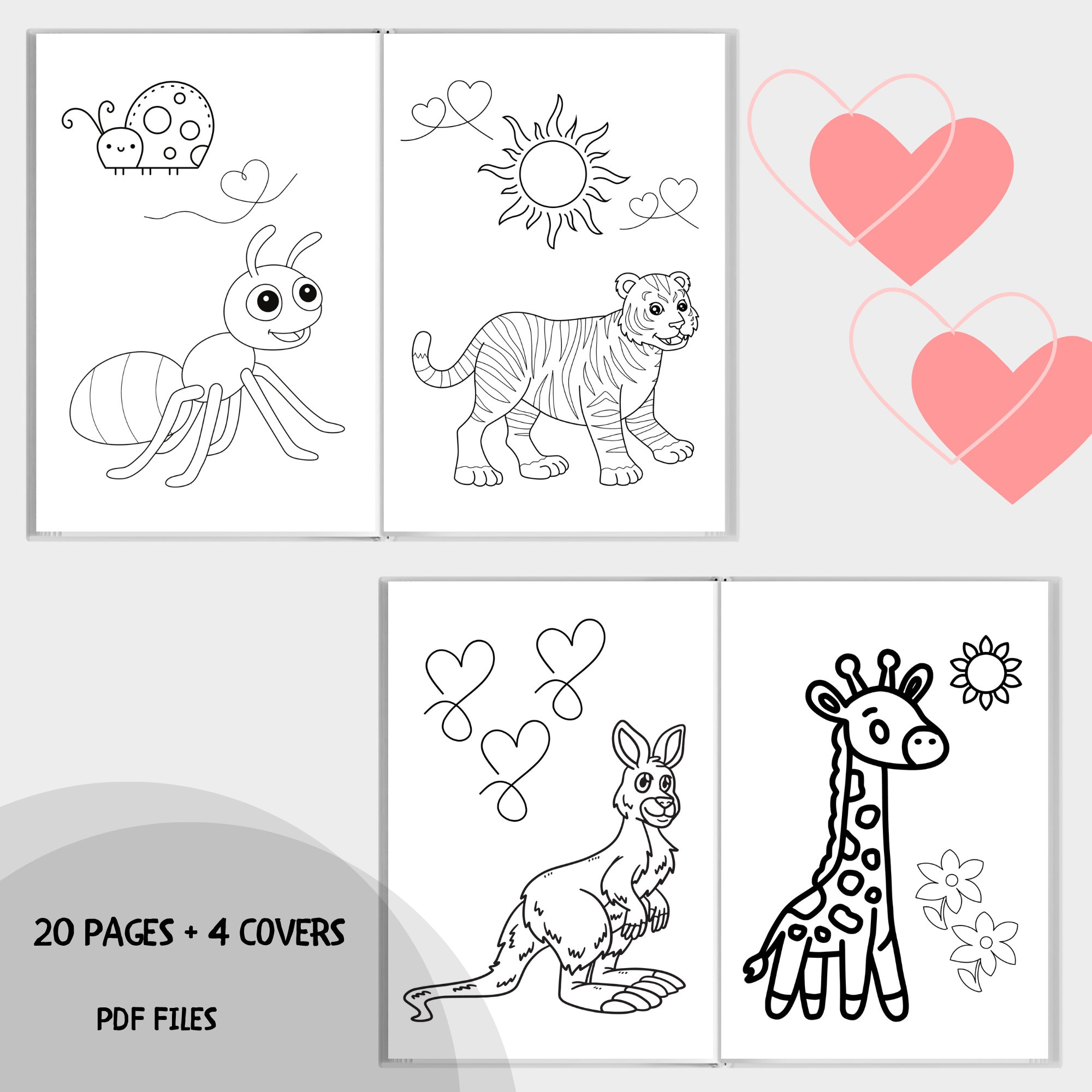 Coloring Pages for Kids, Printable Safari Animals, Coloring Book ...