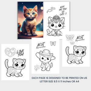 20 Adorable Cat Coloring Pages Kids Coloring Book, Animal Coloring ...